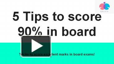 5 Tips to score 90% & above marks presentation | free to download