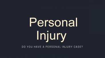 Personal Injury presentation | free to download