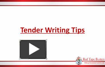 PPT – Tender Writing Tips PowerPoint presentation | free to download ...