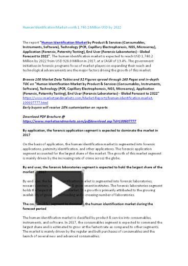 PPT – Human identification Market PowerPoint presentation | free to ...