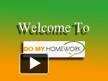 Do My Home Work presentation | free to download