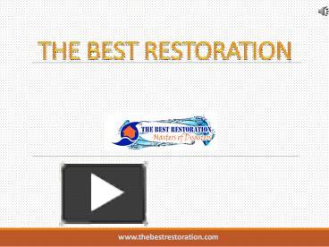 PPT – Water Extraction Services - The best restoration PowerPoint ...