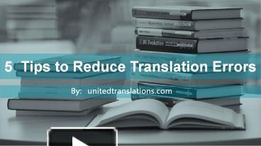 5 tips to reduce translation errors presentation | free to download