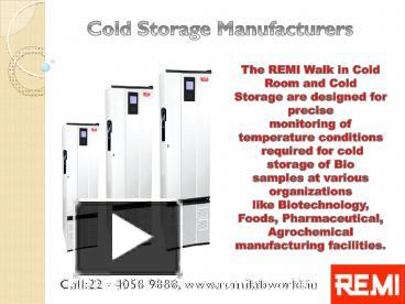 PPT – Cold Storage Manufacturers PowerPoint presentation | free to ...