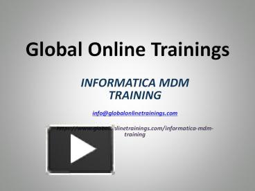 PPT – INFORMATICA MDM Training | Master Data Management 10.x Online ...
