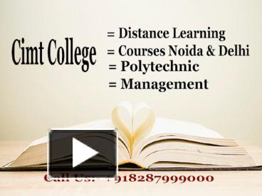 PPT – Cimt College - Distance Study in Noida & Delhi. PowerPoint ...