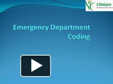 what is emergency department coding presentation | free to download