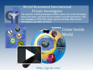 PPT – World Renowned International Private Investigator PowerPoint ...