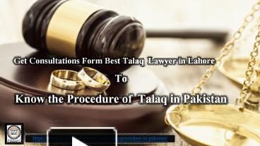 What Is the Talaq procedure in Pakistan presentation | free to download