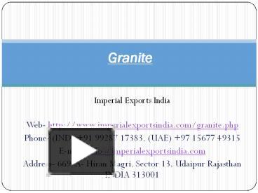 Granite presentation | free to download