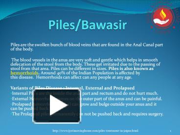 Piles/bawasir: symptoms, causes and treatments – jyotinursinghome ...
