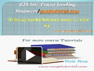 PPT – CIS 560 Course Teaching Resources/snaptutorial.com PowerPoint ...