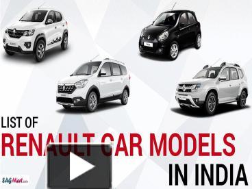 List of Renault Car Models in India presentation | free to download