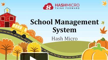 School Management System presentation | free to download