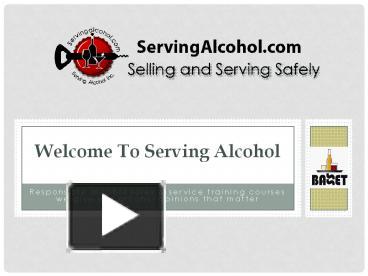 PPT – Online Alcohol Certification PowerPoint presentation | free to ...