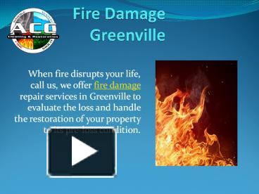 PPT – Fire Damage Greenville PowerPoint presentation | free to download ...