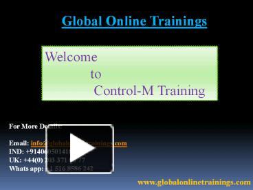 Control-M Training | BMC Control M Online course - GOT presentation ...