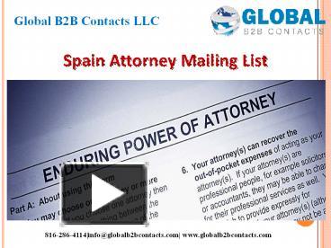 PPT – Spain Attorney Mailing List PowerPoint presentation | free to ...