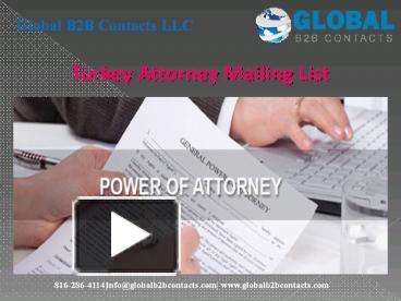 PPT – Turkey Attorney Mailing List PowerPoint presentation | free to ...