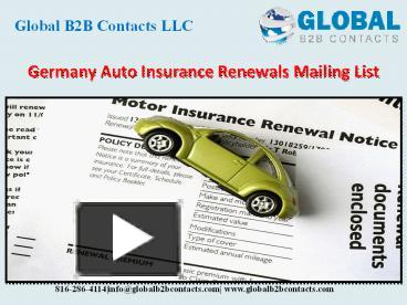 PPT – Germany Auto Insurance Renewals Mailing List PowerPoint ...