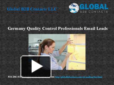 Germany Quality Control Professionals Email Leads presentation | free ...
