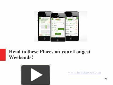 Head to these Places on your Longest Weekends! presentation | free to ...