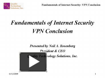 Fundamentals of Internet Security presentation | free to view