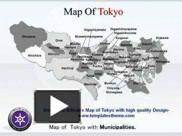 Download Editable Map of Tokyo with high quality Design presentation ...