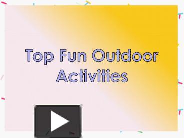 Fun Outdoor Activities presentation | free to download