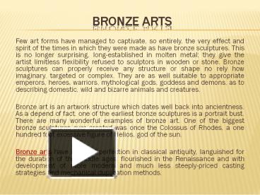 PPT – Bronze arts PowerPoint presentation | free to download - id ...