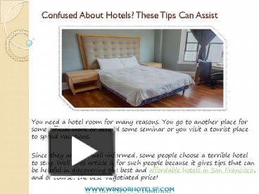 Confused About Hotels? These Tips Can Assist presentation | free to ...