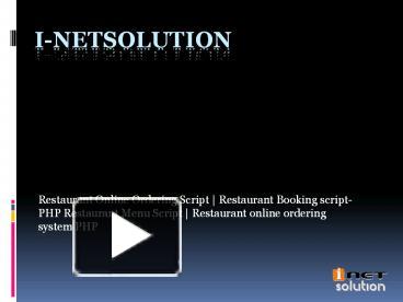 PPT – Restaurant Online Ordering Script | Restaurant Booking script PHP ...