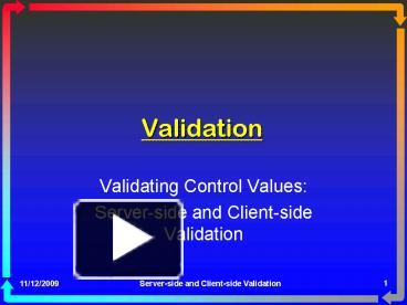 Validation presentation | free to view