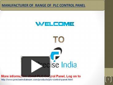 A To Z about PLC Control Panel presentation | free to download