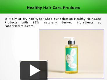 PPT – Healthy Hair Care Products PowerPoint presentation | free to ...