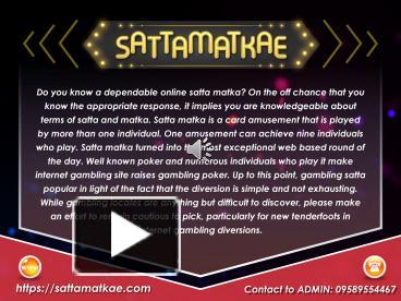 Dpboss, Vali Matka, Satta Matka Guessing, Kalyan Chart - Sattamatkae ...