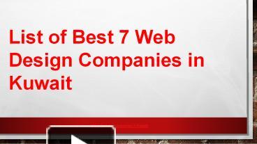 PPT – Top web design companies Kuwait, Kuwait web design, web designing ...