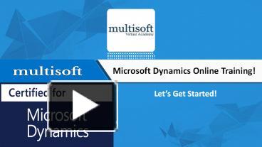 Microsoft Dynamics Online Training! presentation | free to download