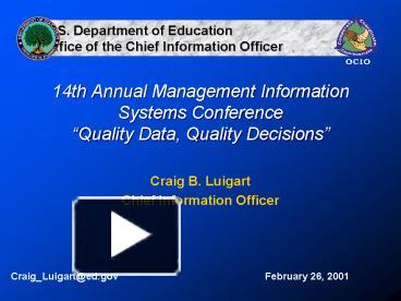 PPT – Craig B. Luigart PowerPoint presentation | free to download - id ...