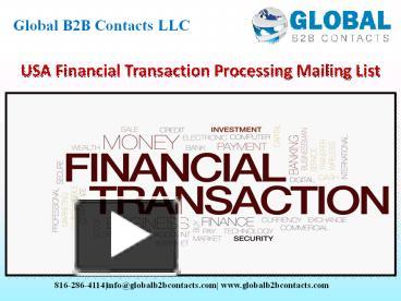 PPT – USA Financial Transaction Processing Mailing List PowerPoint ...