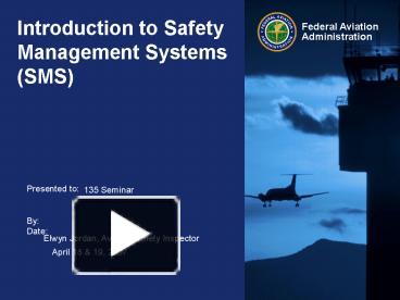 Introduction to Safety Management Systems SMS presentation | free to view