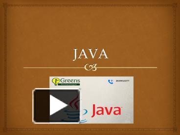 PPT – JAVA training in chennai PowerPoint presentation | free to ...