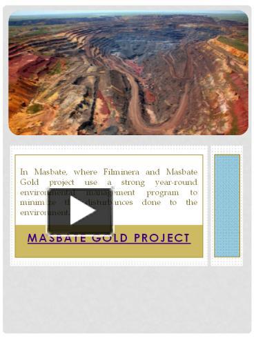 Masbate Gold Project presentation | free to download