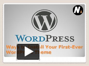 PPT – Ways to Install Your First-Ever WordPress Theme PowerPoint ...