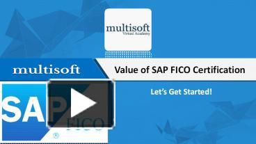 Value of SAP FICO Certification presentation | free to download