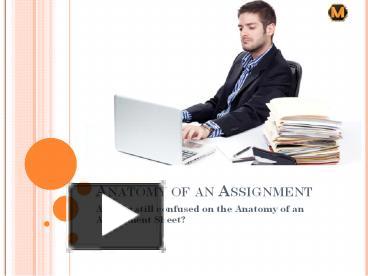 Anatomy of an Assignment Sheet presentation | free to download