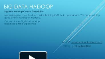 PPT – Best way to learn hadoop PowerPoint presentation | free to ...