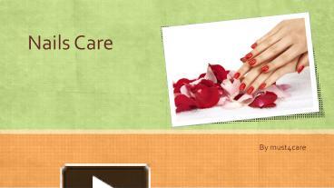 Nails Care/Treatment presentation | free to download