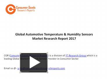 PPT – Global Automotive Temperature & Humidity Sensors Market Research ...