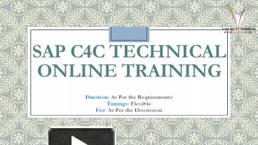 SAP C4C PPT | SAP C4C Tutorial presentation | free to download